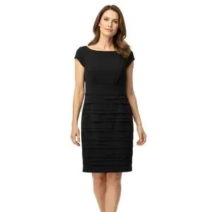 Sandra Darren | Dresses | Sandra Darren Black Sheath Dress Size 8 Boat ...